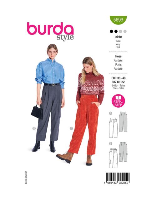 Střih na volné kalhoty ve vel. 36-48 5699 | Terry Moda